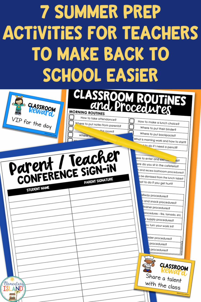 7 Teacher Prep Summer Activities to Make Back to School Easier ...