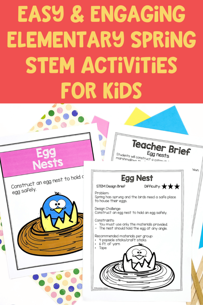 Easy Spring STEM Activities for Elementary Students • Elementary Island