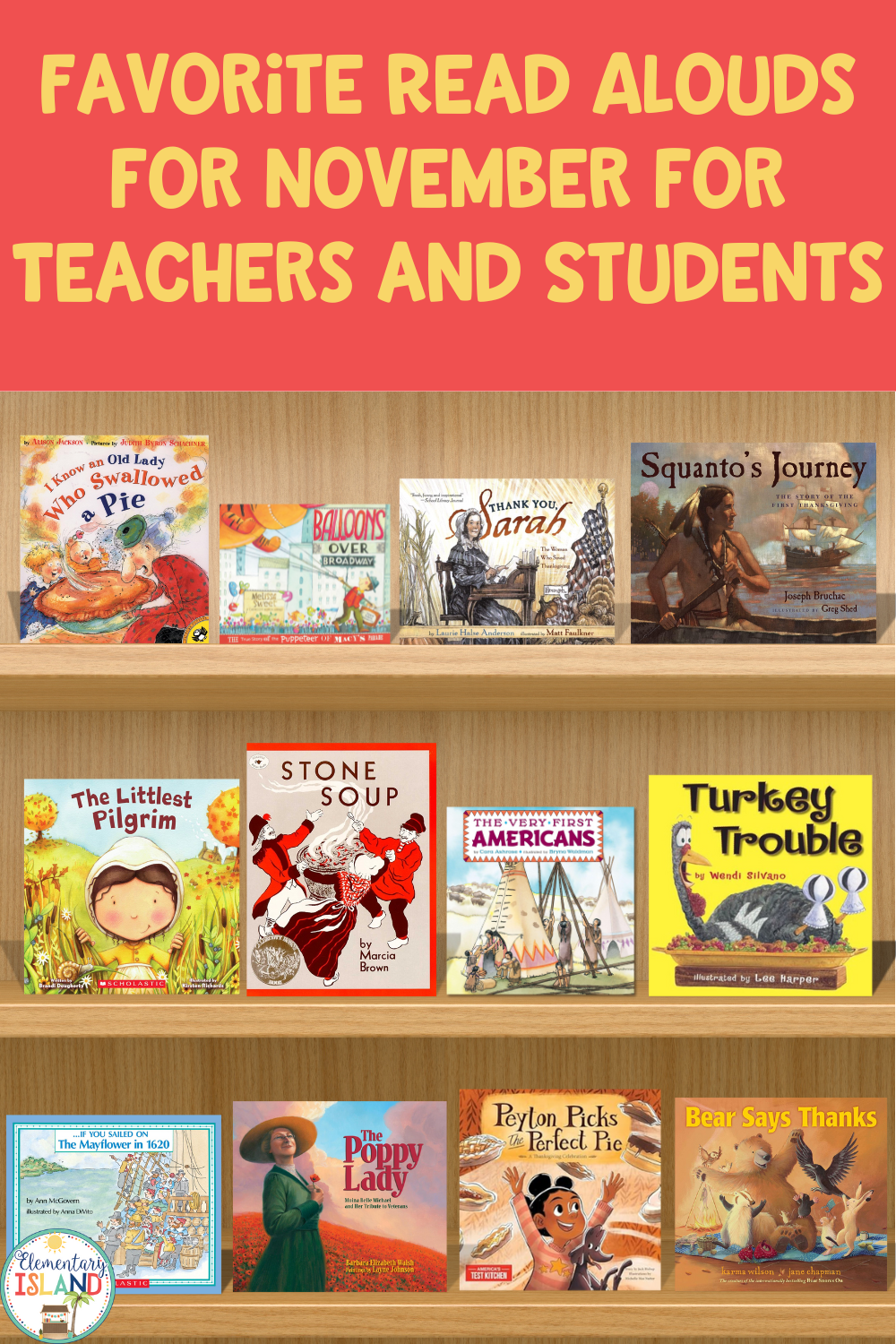 Favorite Read Alouds for November for Teachers and Students ...