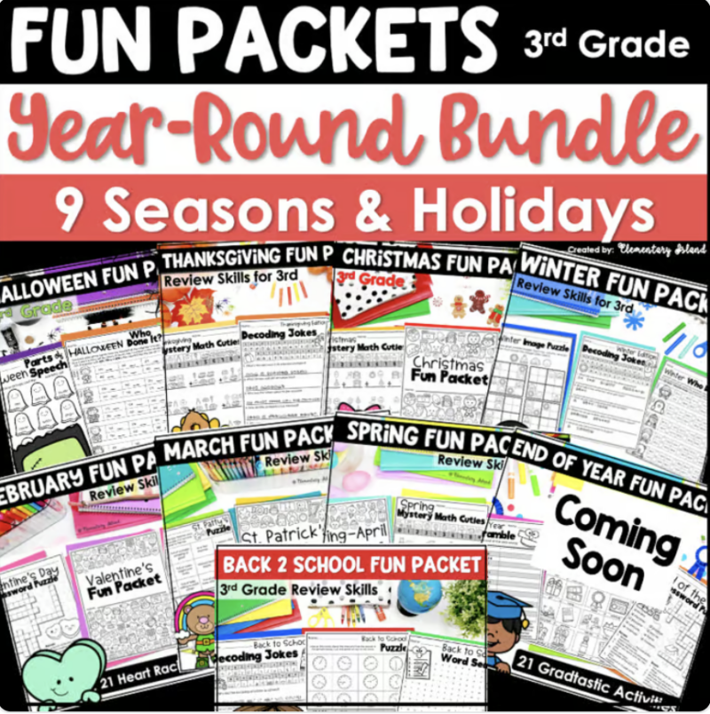 March Activity Packets for Elementary Classrooms That Make Learning Fun ...